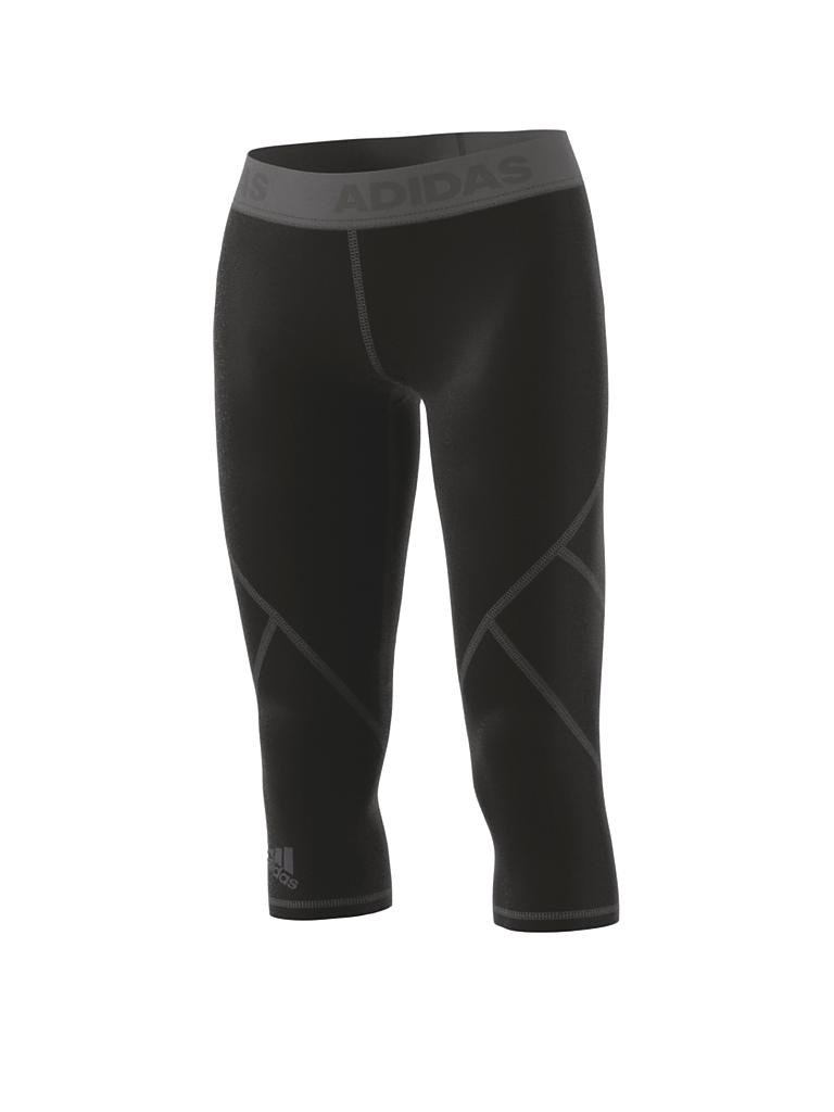 ADIDAS Damen Capri AlphaSkin schwarz
