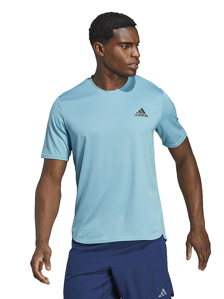 ADIDAS Herren Fitnessshirt AEROREADY Designed for Movement blau