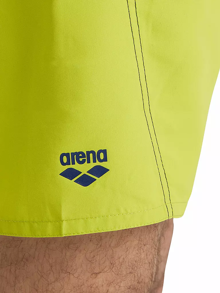 ARENA Herren Badeshort Fundamentals Logo grün