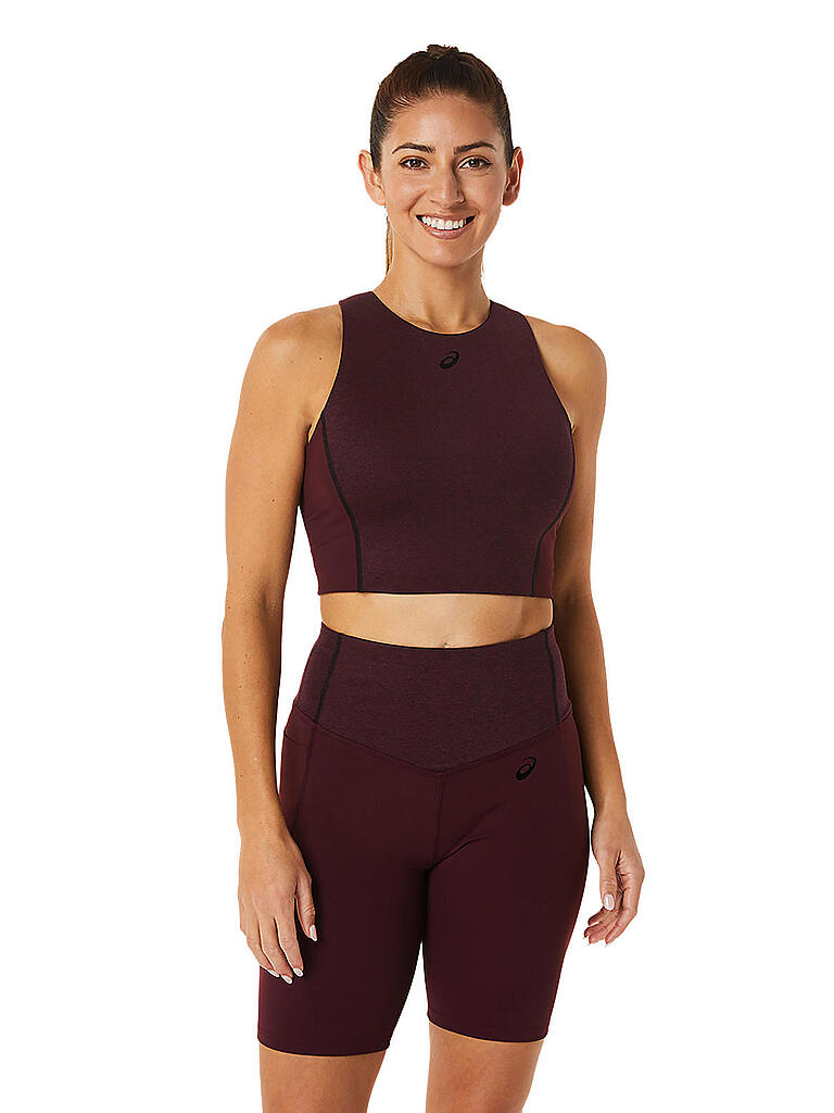ASICS Damen Top Flexform Color Block Bra dunkelrot