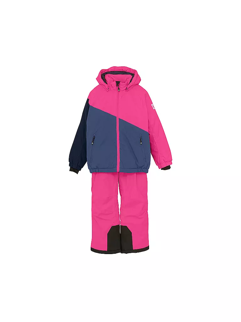 COLOR KIDS Mädchen Skianzug Set Colorblock pink