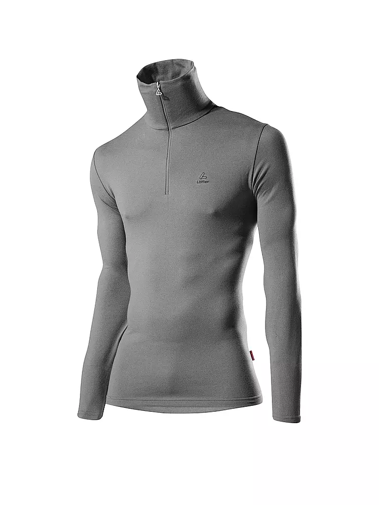 LÖFFLER Herren TRANSTEX® Zip-Rolli Basic grau
