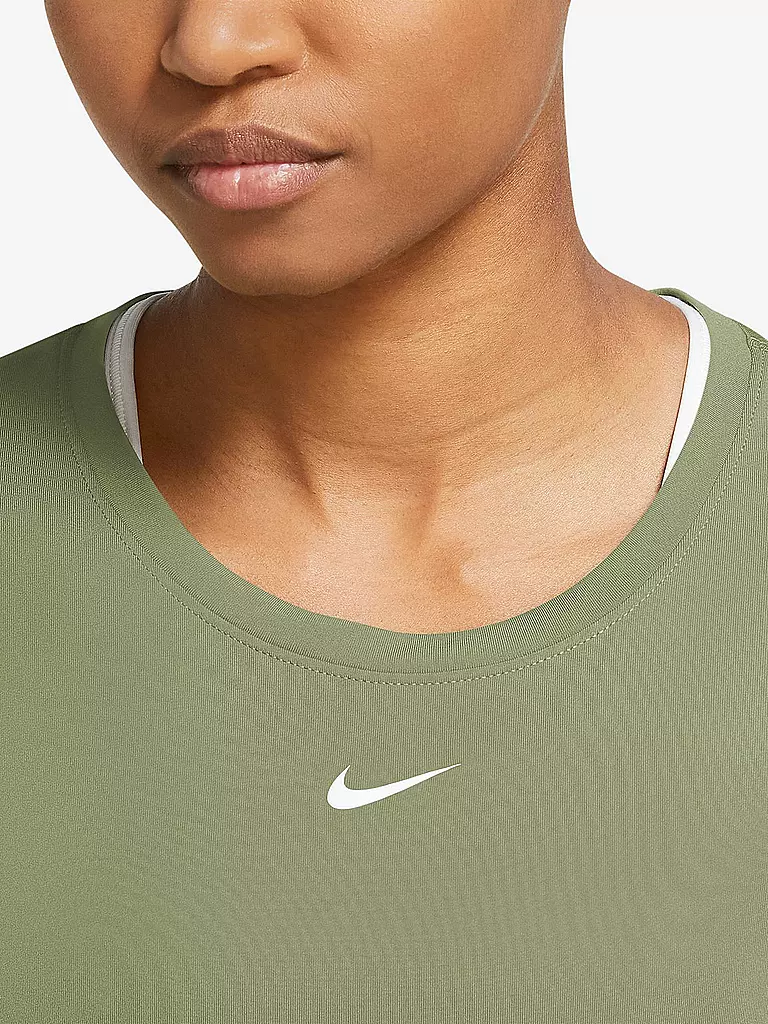 NIKE Damen Fitnessshirt Dri-FIT One olive