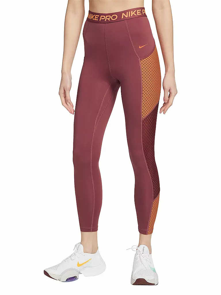 NIKE Damen Fitnesstight Dri-FIT Pro kupfer
