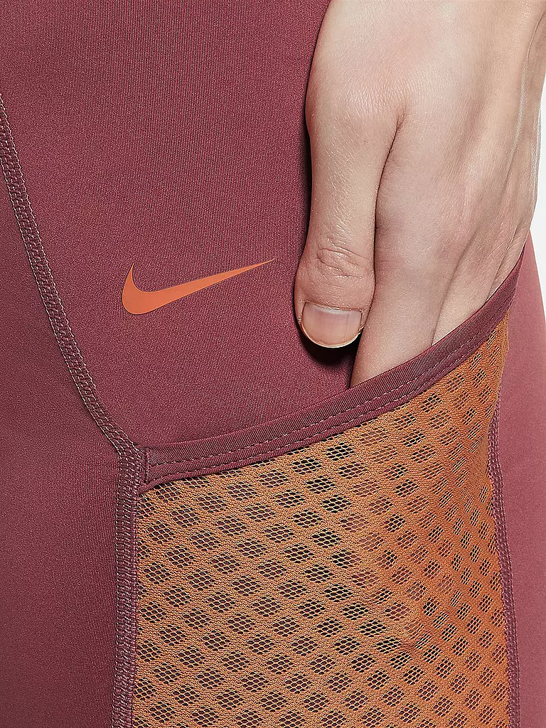 NIKE Damen Fitnesstight Dri-FIT Pro kupfer