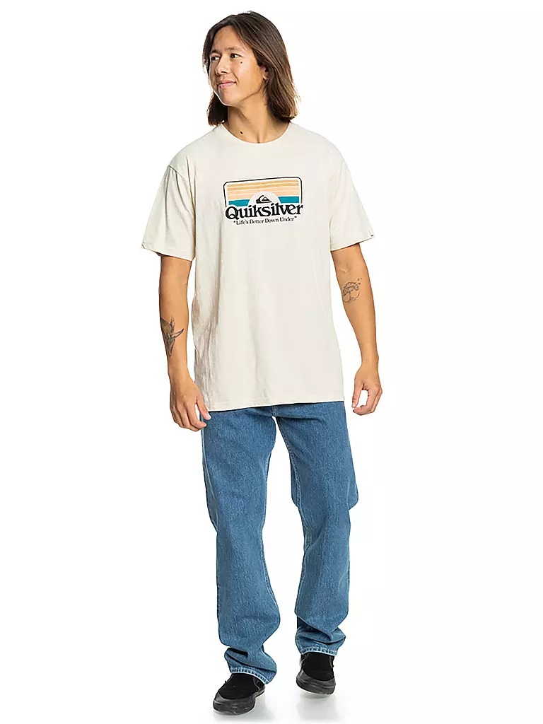 QUIKSILVER Herren Beachshirt Step Inside creme