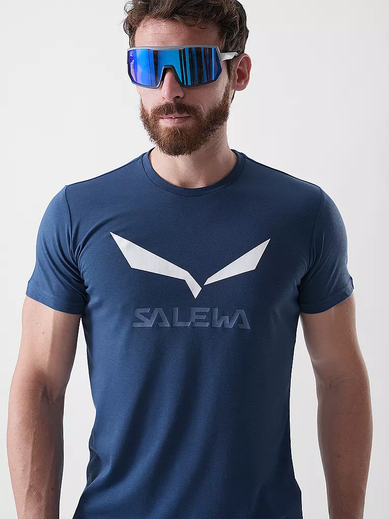 SALEWA Herren Funktionsshirt Solidlogo Dri-Release® dunkelblau